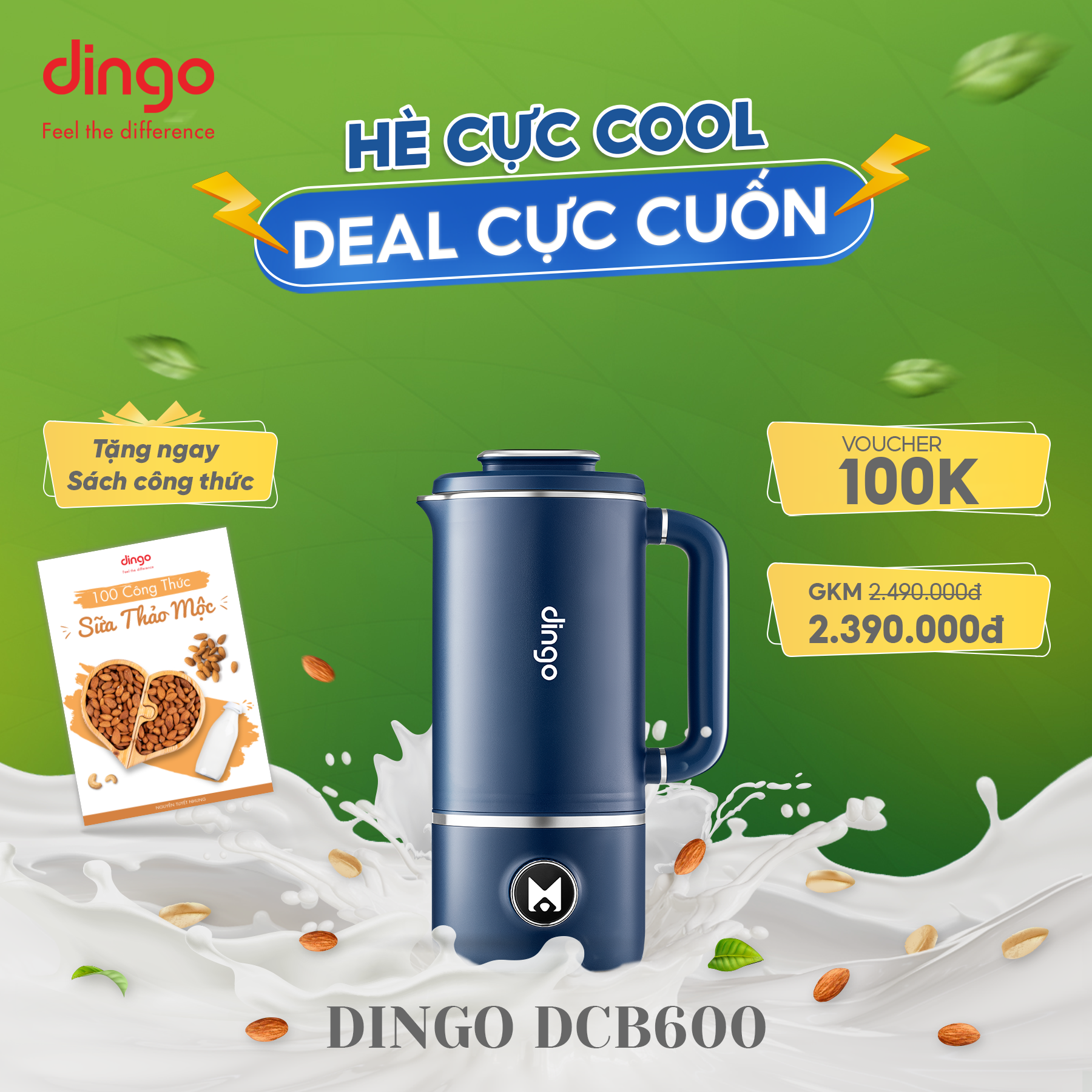 Máy Xay Nấu Đa Năng Mini DINGO DCB600 - Hai Cối Linh Hoạt Nấu Sữa, Pha ...